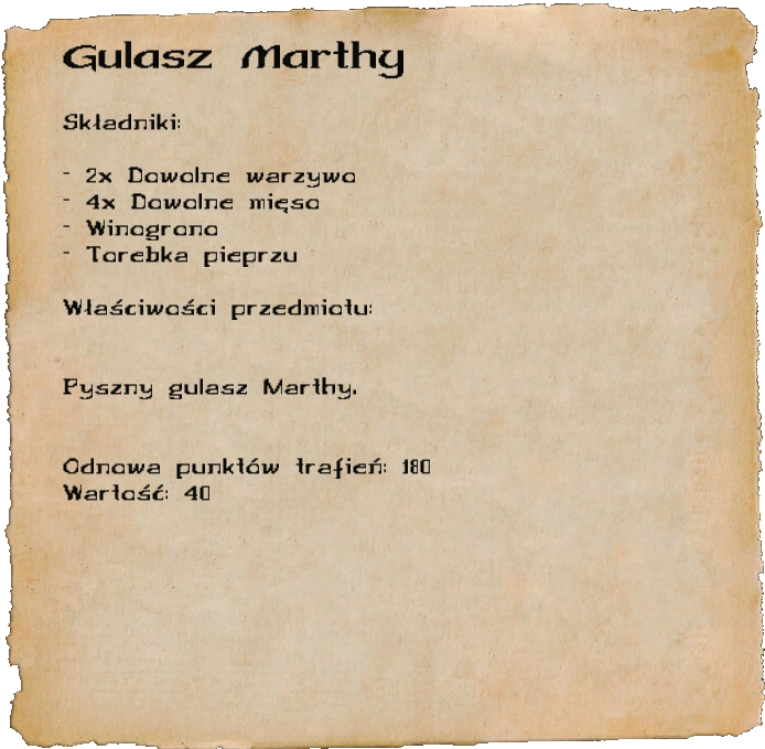 Przepis: Gulasz Marthy | Gothicpedia | Fandom