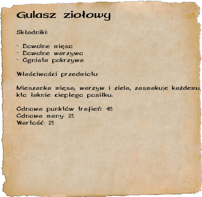 Przepis: Gulasz ziołowy | Gothicpedia | Fandom