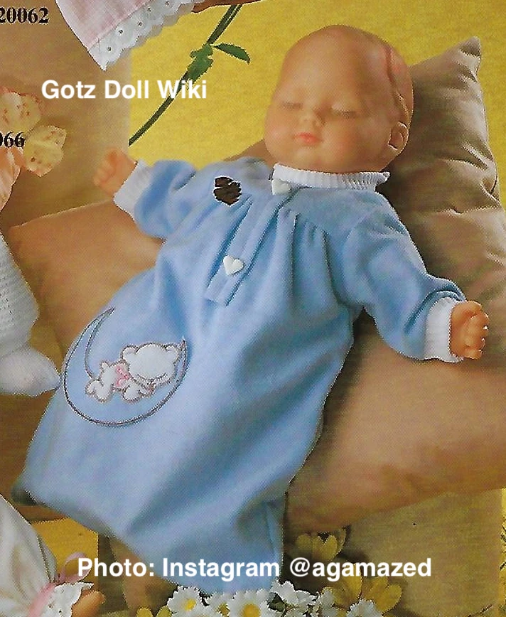1986 SLEEPING BABY CHARLOTTE in BLUE - Gotz Soft Baby 16" WEICHBABY 20061 | Gotz Doll Wiki | Fandom
