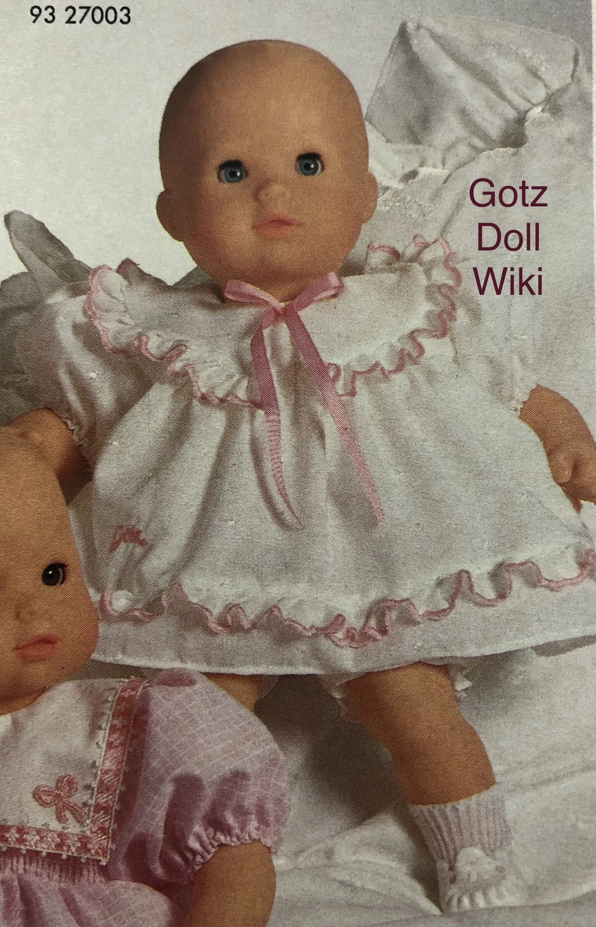 1993 - 27003 - BALD Baby Doll with BLUE Eyes - 18 Inch WEICHBABY - Gotz ...