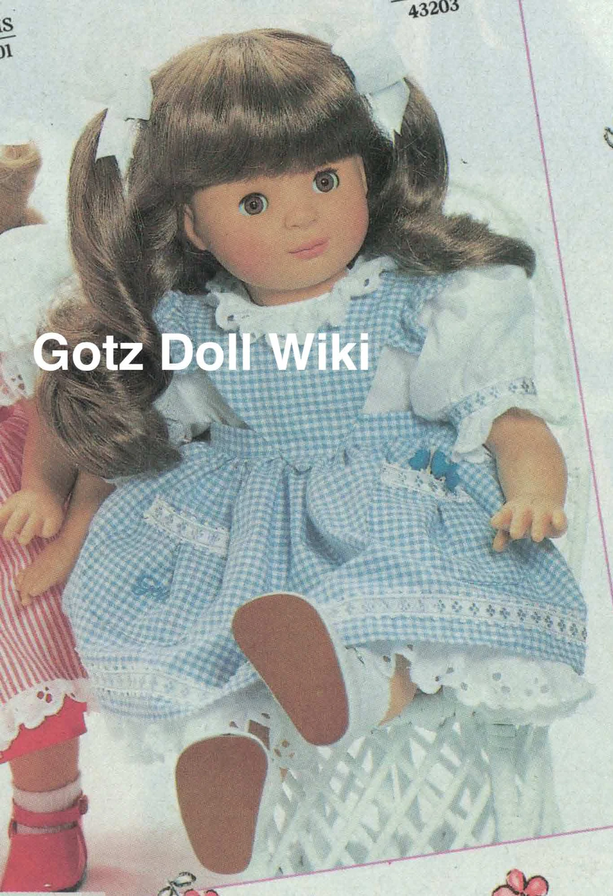 1991 DAGMAR - Soft Standing 19" WEICHSTEHPUPPE KANEKALON 43203 - Gotz ...