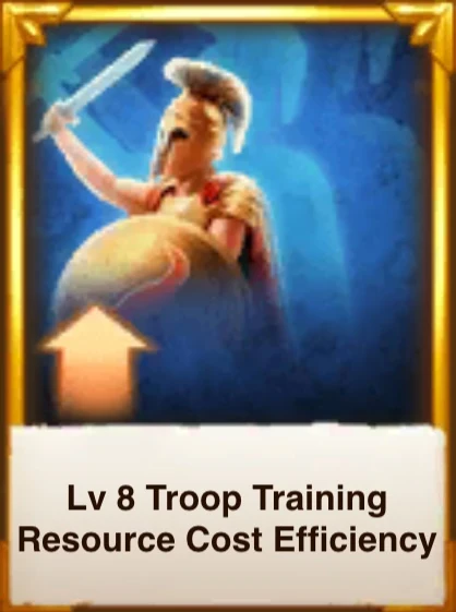 Lv 8 Troop Training Resource Cost Efficiency Research | Game of War Wiki | Fandom