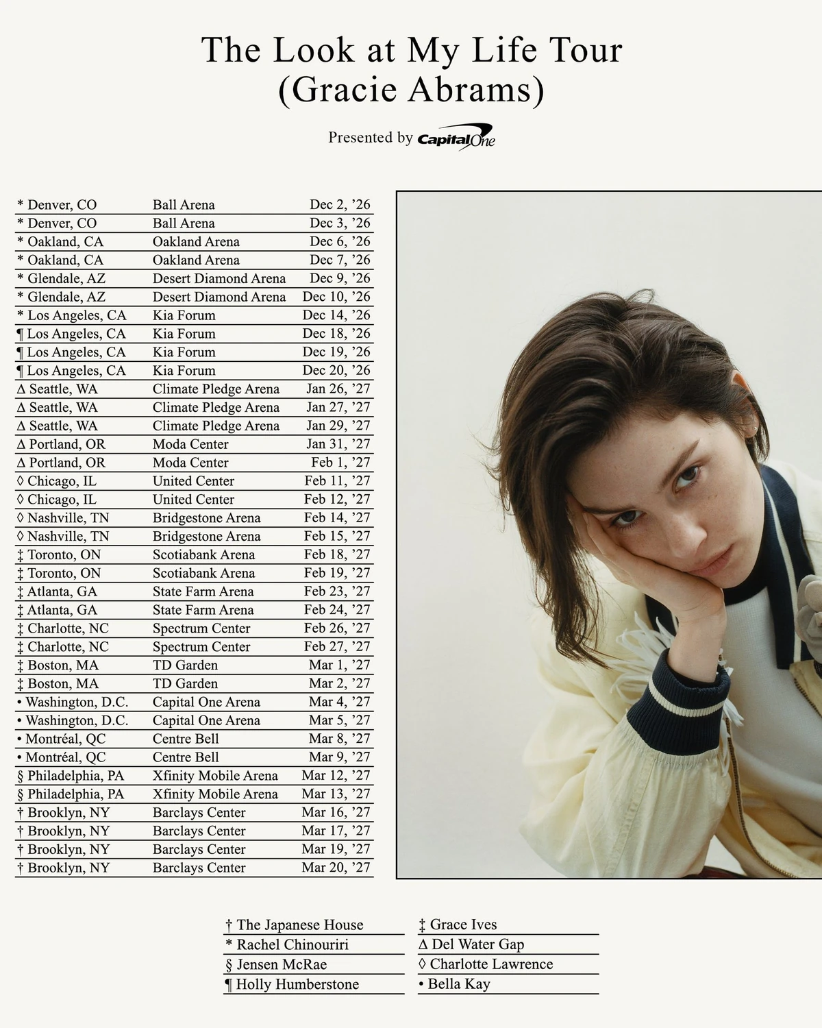 The Look at My Life Tour | Gracie Abrams Wiki | Fandom