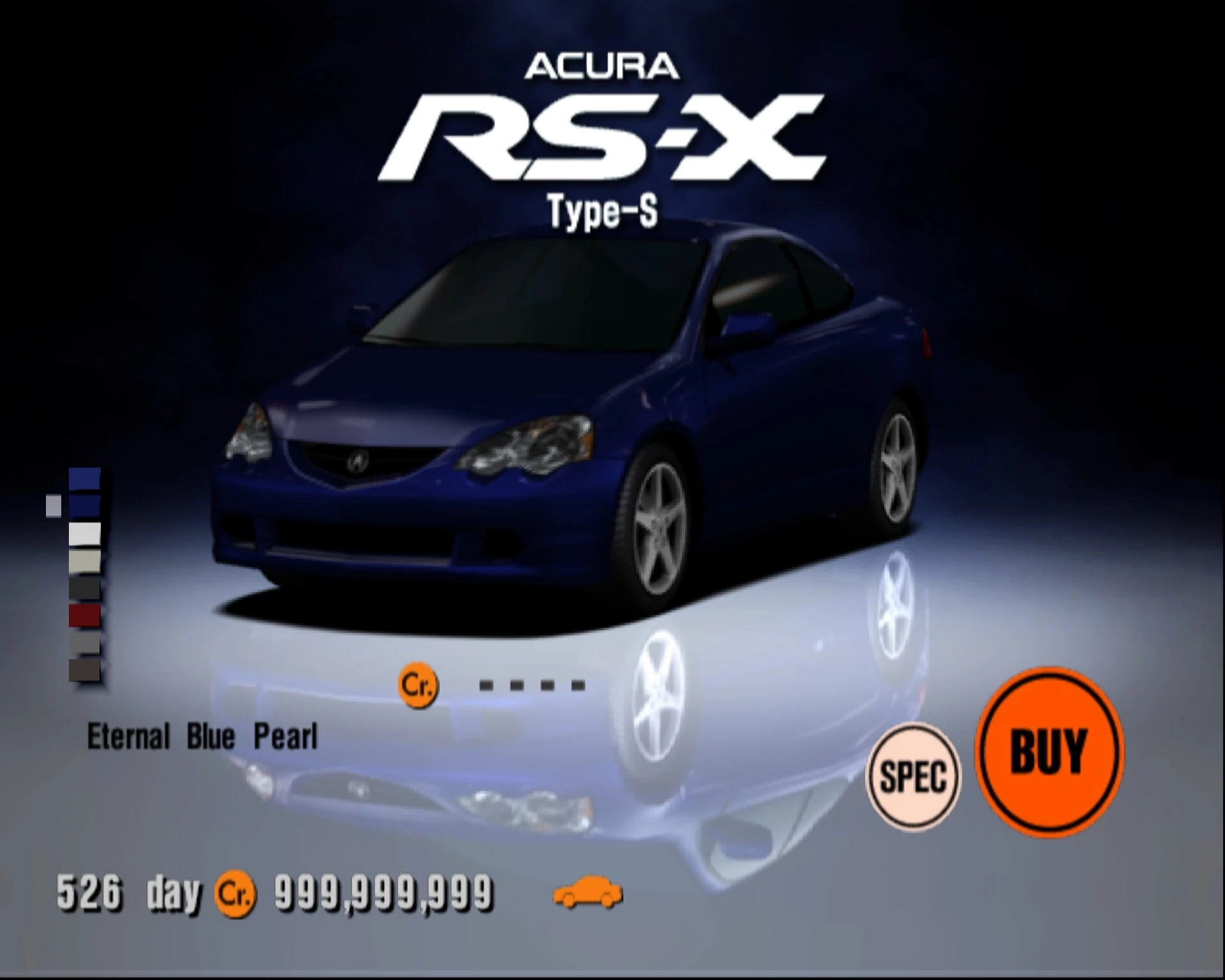 Blue Acura Rsx Type S