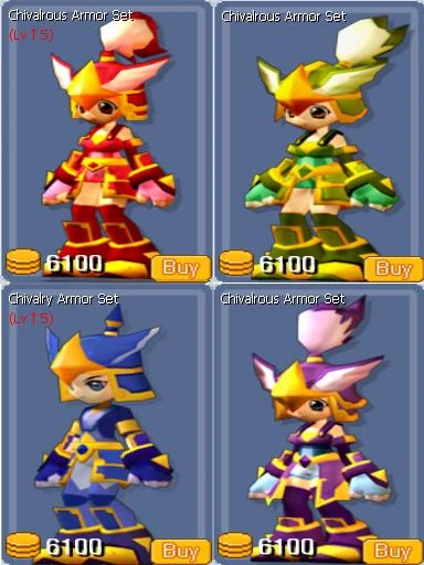 Chivalrous Armor Set | Grand Chase Wiki | Fandom