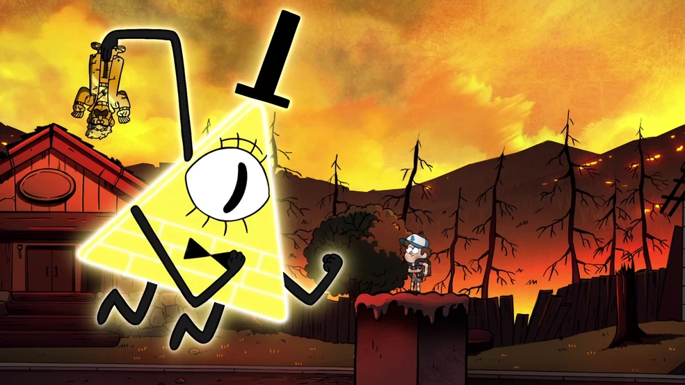 Gravity Falls Bill Cipher Y Dipper Tourist Trapped, Gravity Falls
