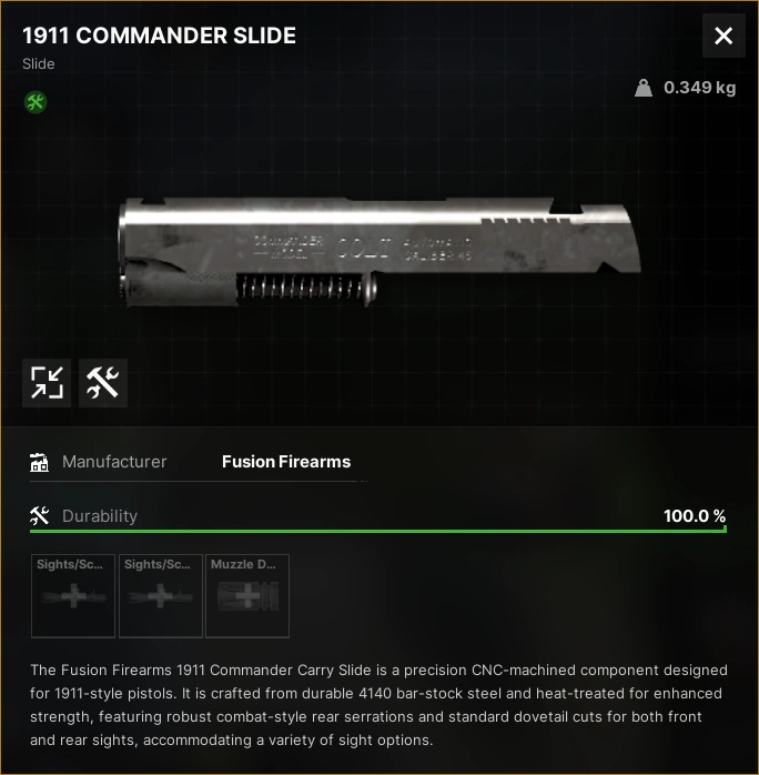 1911 Commander Slide | Gray Zone Warfare Wiki | Fandom