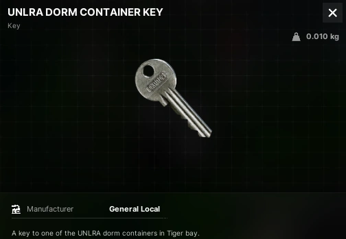 UNRLA Dorm Container Key | Gray Zone Warfare Wiki | Fandom