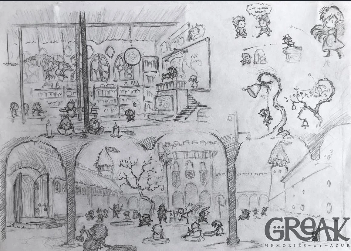 Concept art (gallery) | Greak: memories of Azure Wiki | Fandom