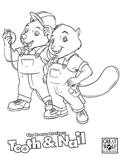 great wolf lodge coloring pages