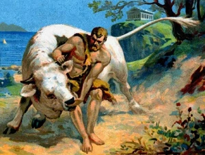 Capture the Cretan Bull | Greek Myth Wikia | Fandom