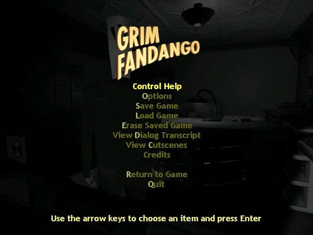 Pause Menu | Grim Fandango Wiki | Fandom