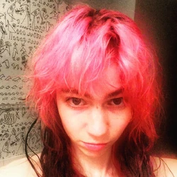 grimes pink bangs