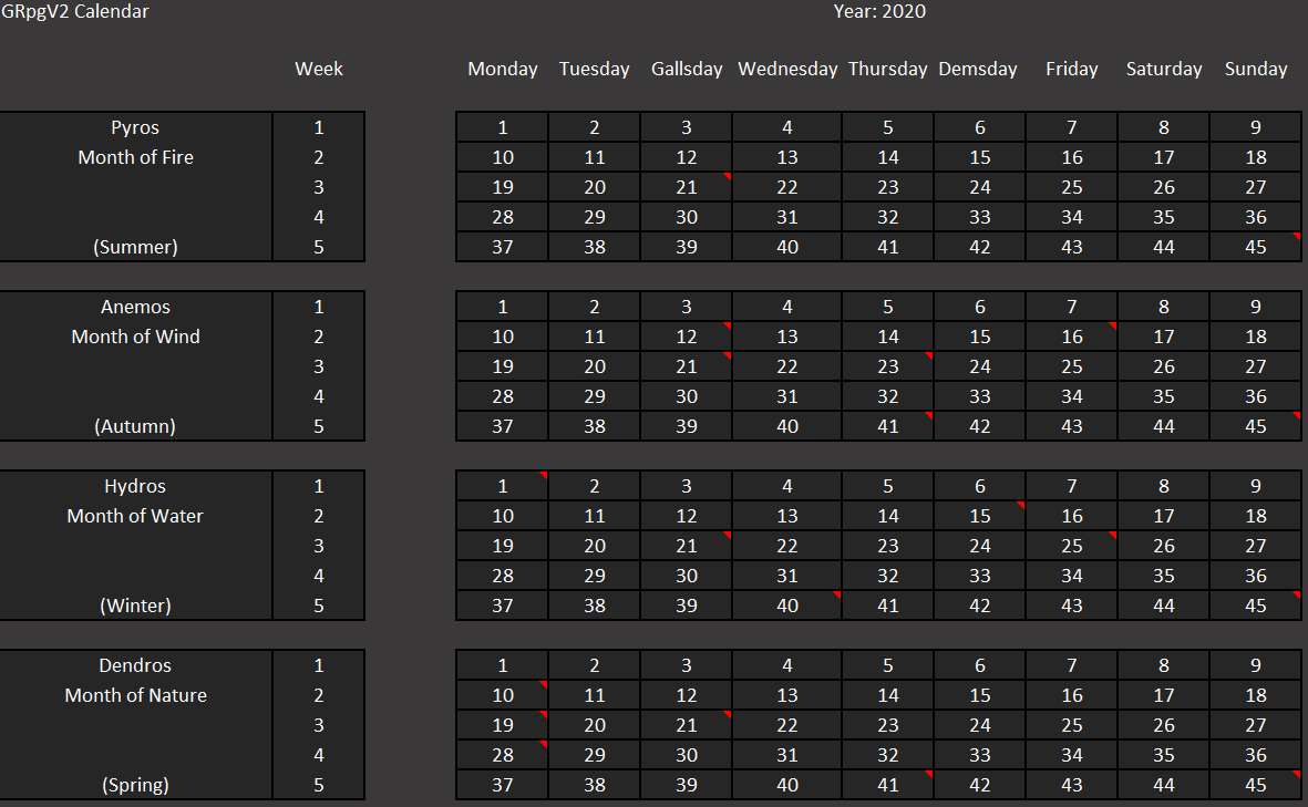 GRpgV2 Calendar | GedBoi's Rpg Wiki | Fandom