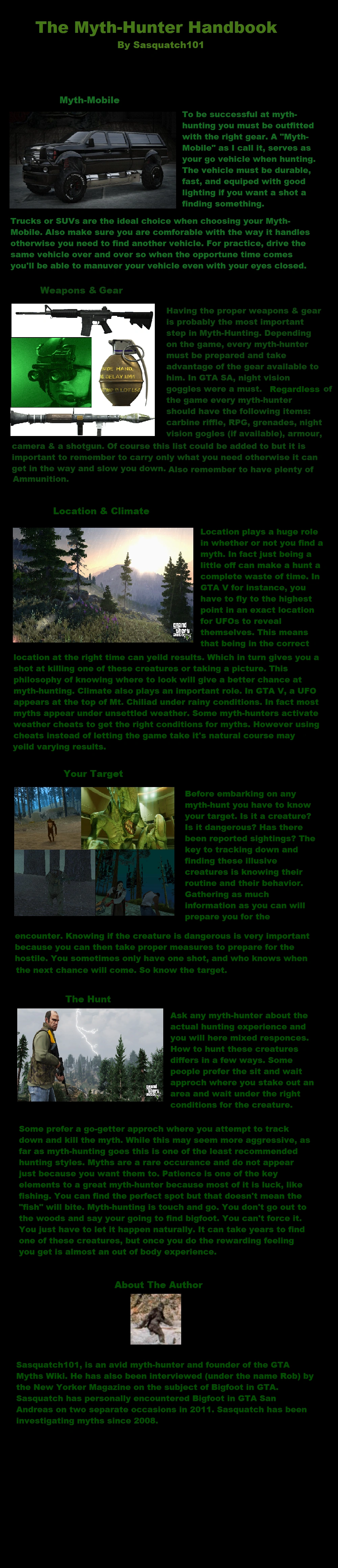 The Myth-Hunter Handbook | GTA Myths Wiki | Fandom