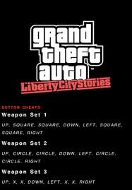 Cheat Codes Grand Theft Auto Liberty City Stories