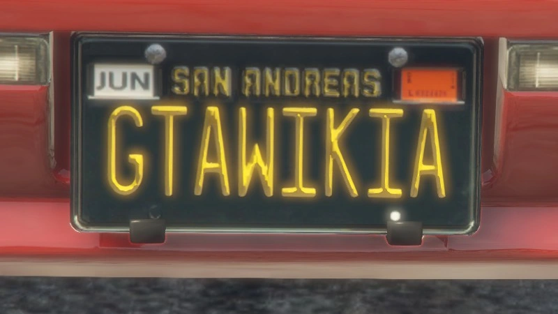Vehicle Features/Custom Vehicle License Plates | GTA Wiki | Fandom