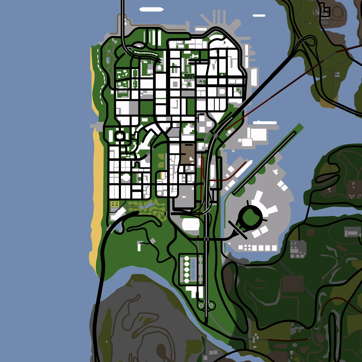 Mapa De Guerras Do Gta Chinatown GTA 4 And GTA CTW Map Comparison,
