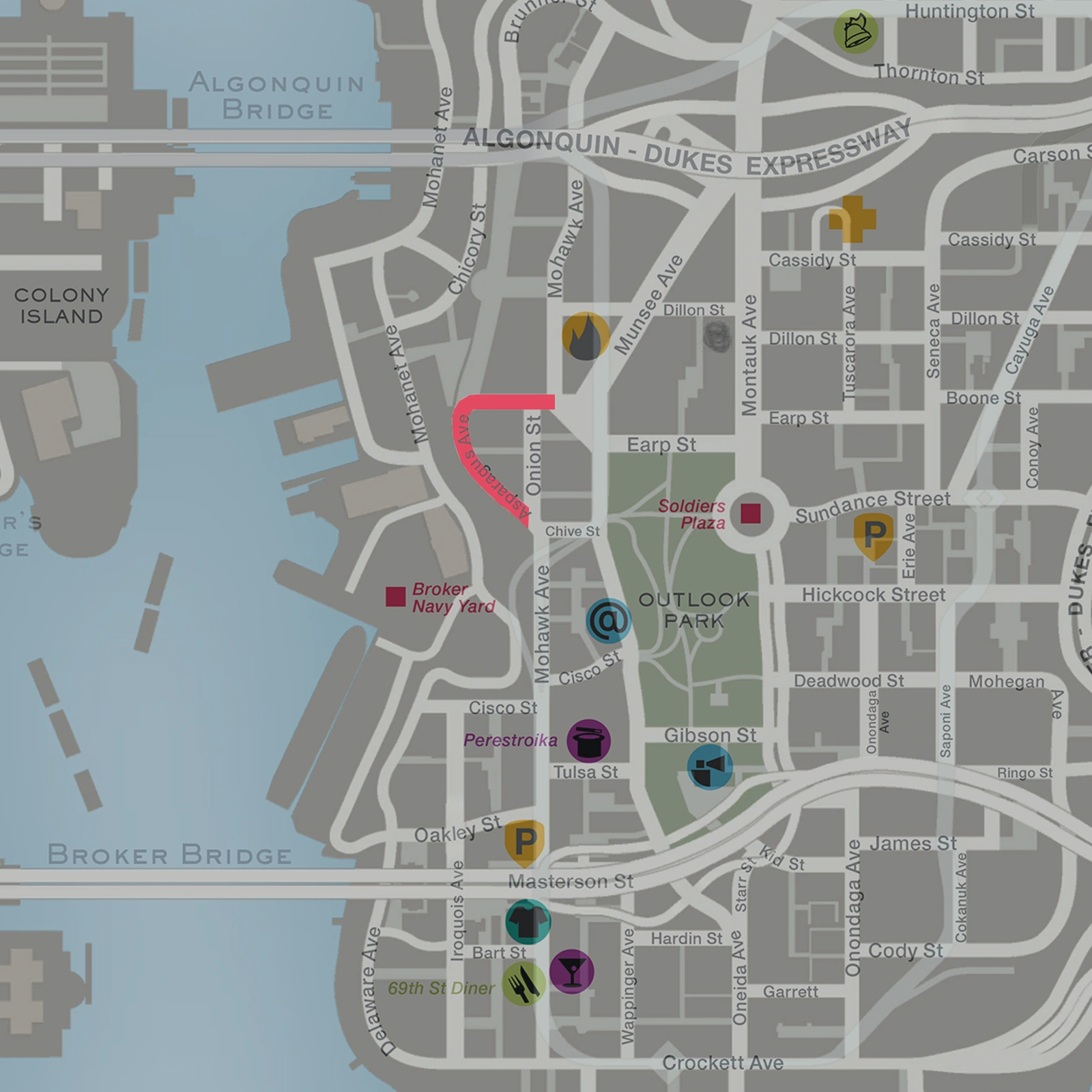 Gta Iv Map With Street Names