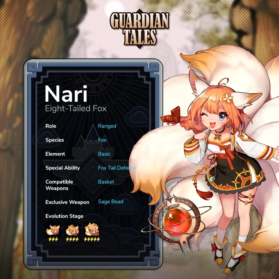 Eight-tailed Fox Nari/Gallery | Guardian Tales Wiki | Fandom