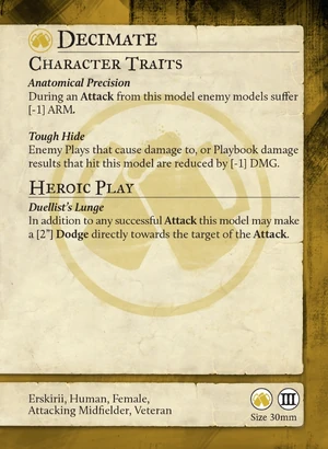 Veteran Decimate | Guild Ball Wikia | Fandom