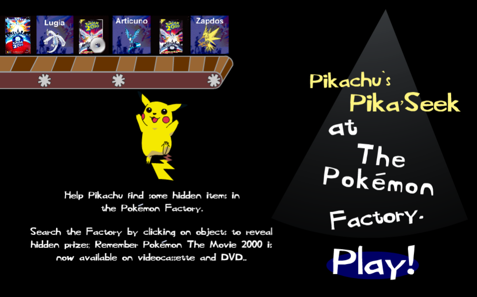 Pikachu's Pika Seek at the Pokemon Factory | Neopets Wiki | Fandom