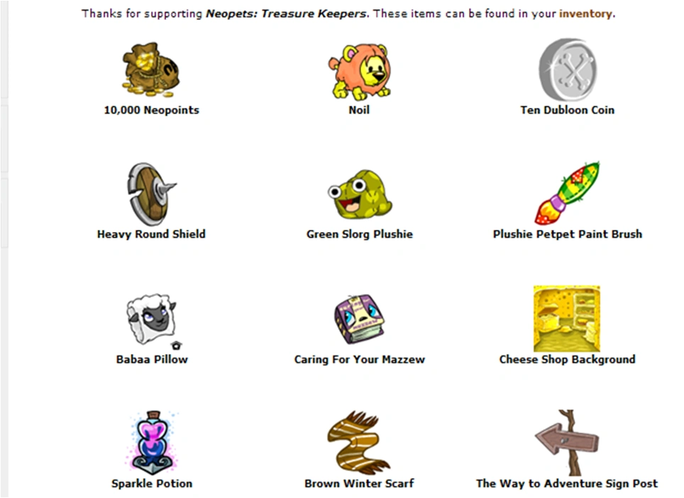 User blog:Ji Robinson/Treasure Keepers award! | Neopets Wiki | Fandom