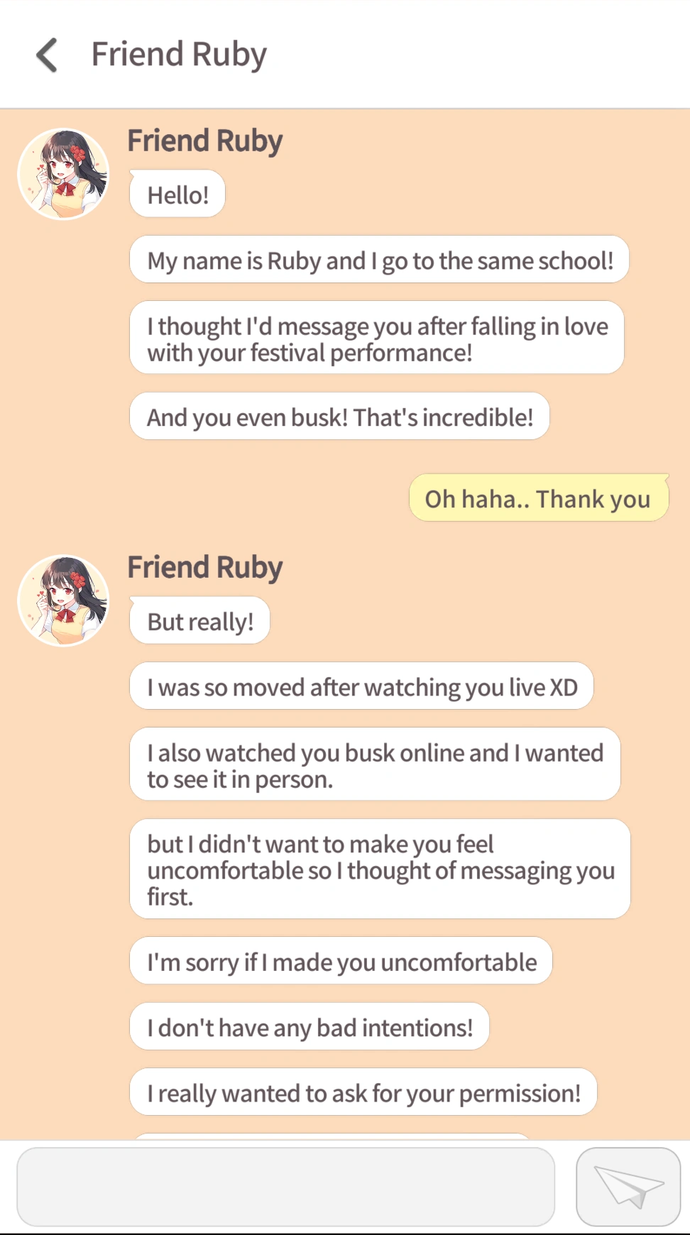 Friend Ruby/Messages | Guitar Girl Wiki | Fandom