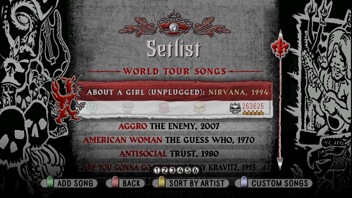 Setlist in Guitar Hero World Tour | WikiHero | Fandom