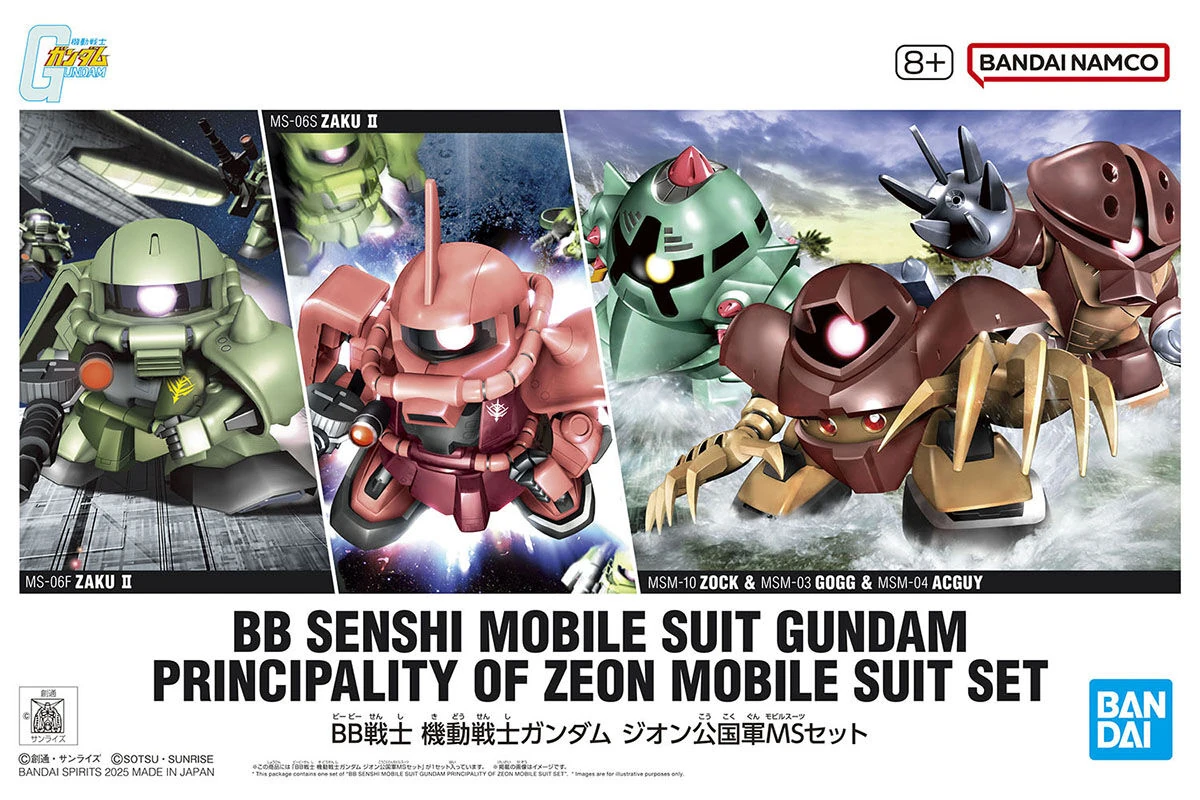 BB Senshi Principality of Zeon Mobile Suit Set | Gunpla Wiki | Fandom