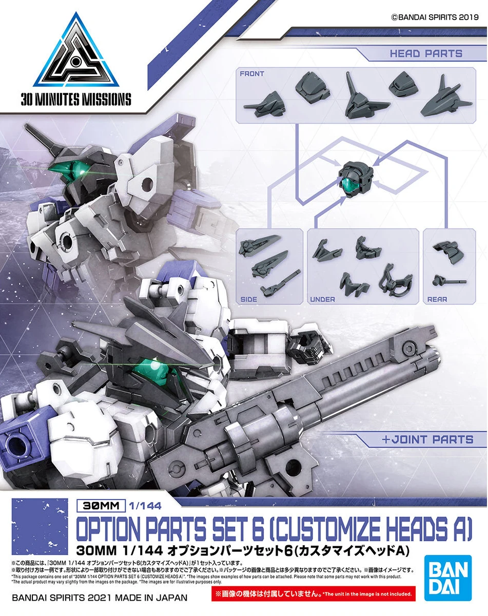 30MM 1/144 Option Parts Set 6 (Customize Heads A) | Gunpla Wiki | Fandom
