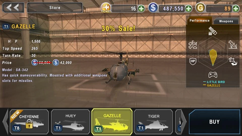 Gazelle | Gunship Battle and Warship Battle Wiki | Fandom