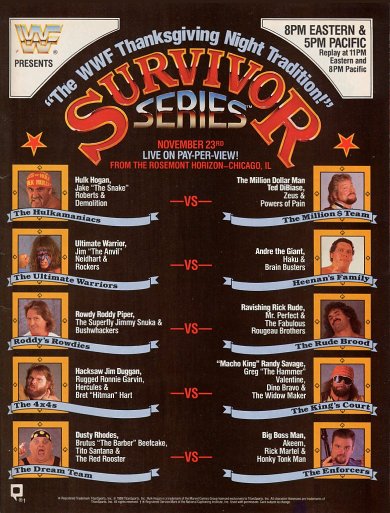 Survivor Series 1989 Global Wrestling Wiki Fandom