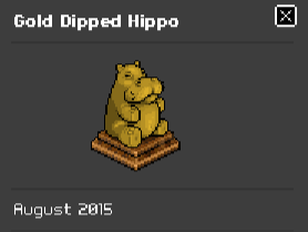 Gold Dipped Hippo | Habbo Wiki | Fandom