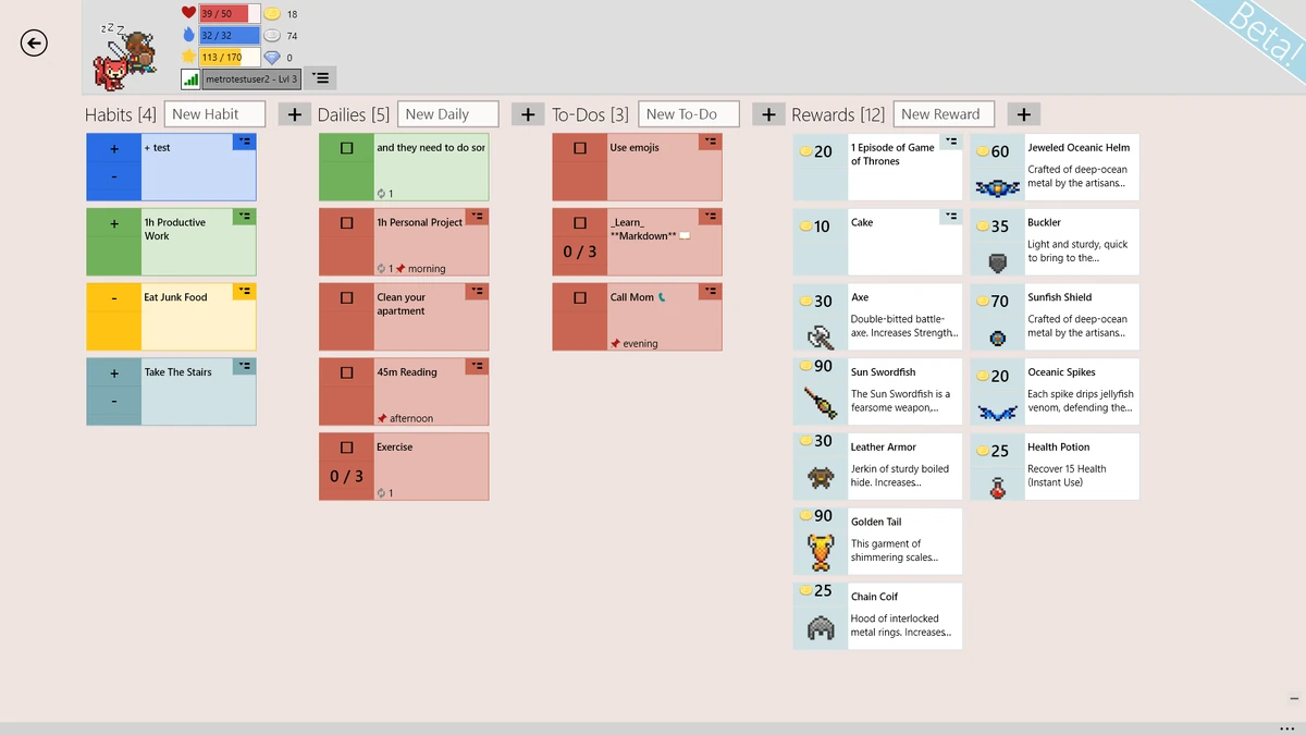 HabitRPG Metro | Habitica Wiki | Fandom