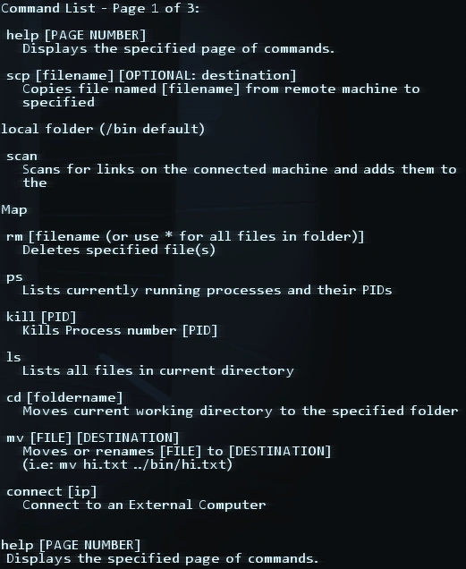 Commands | Hacknet Wiki | Fandom