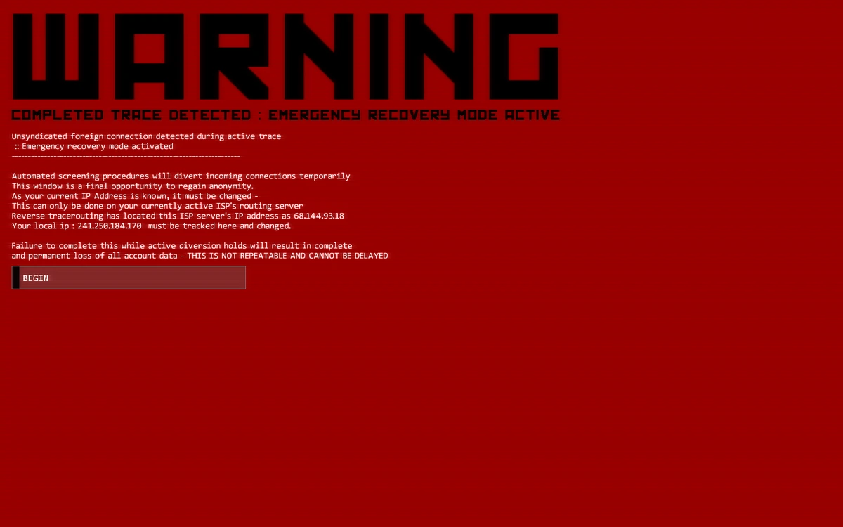 Emergency Trace Aversion Sequence | Hacknet Wiki | Fandom