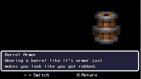 Barrel Armor | Half Minute Hero Wiki | Fandom