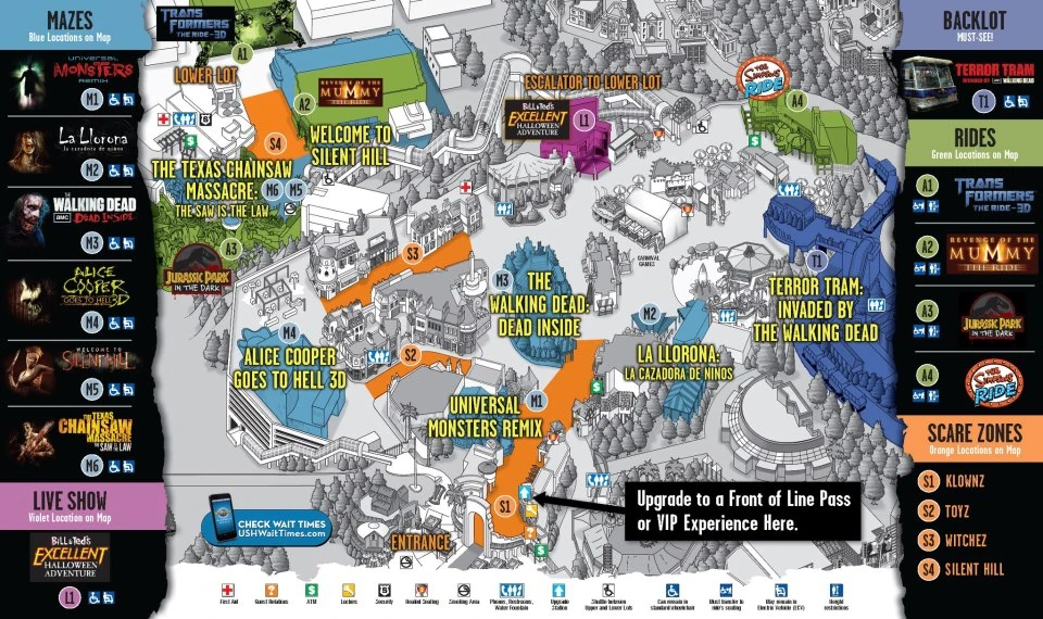 Halloween Horror Nights 2022 Map