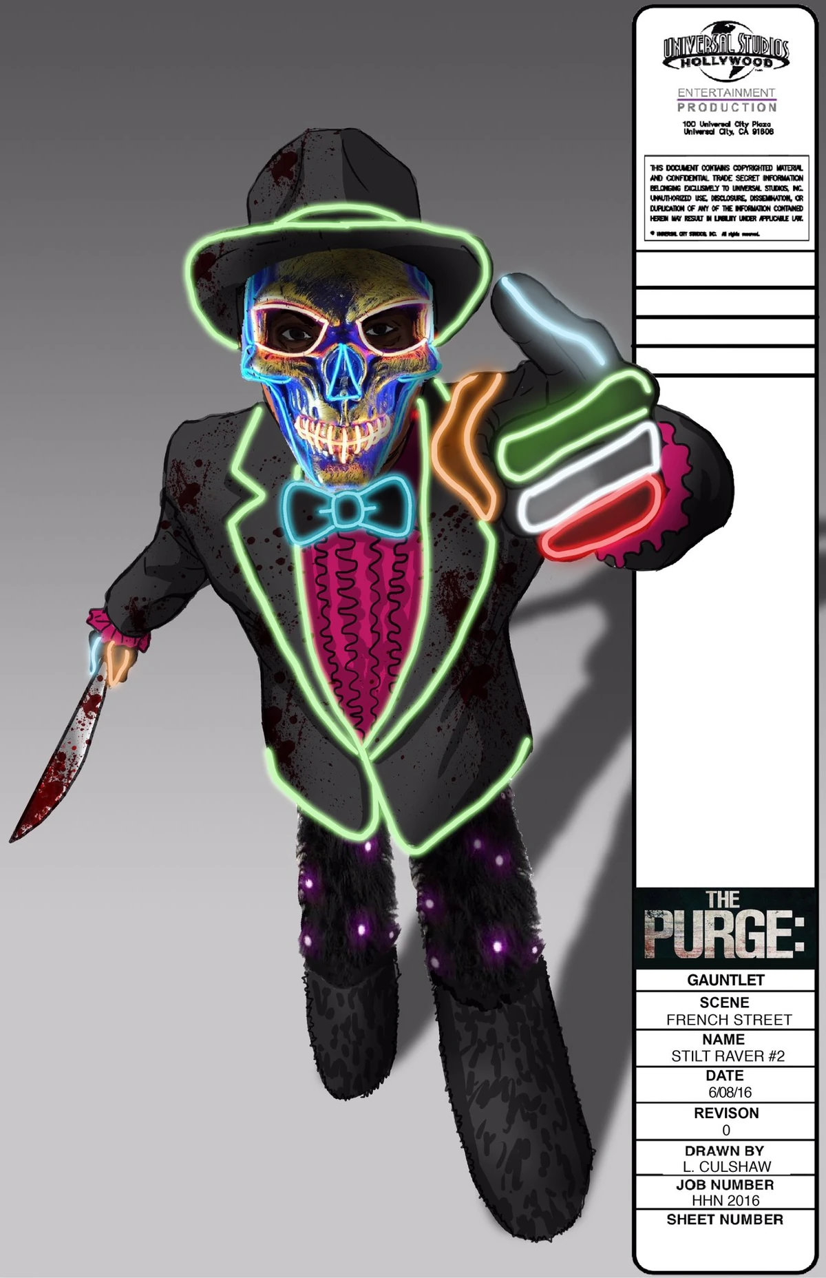 Fedora Stiltwalking Purger | Halloween Horror Nights Wiki | Fandom