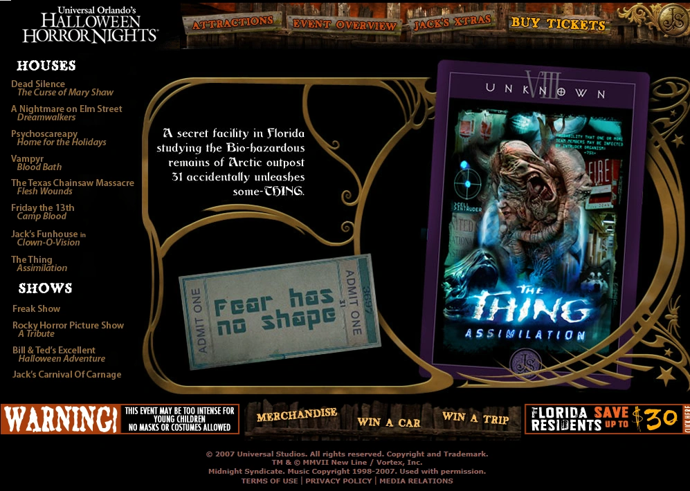 The Thing: Assimilation (2007) | Halloween Horror Nights Wiki | Fandom
