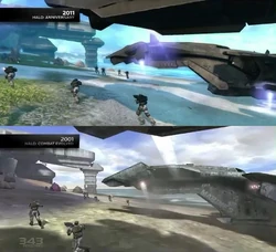 Halo 1 Anniversary Comparison Halo: Combat Evolved Anniversary PC