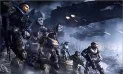 Halo Reach Noble Team Drawing Reach War Memorial Halopedia, The Halo