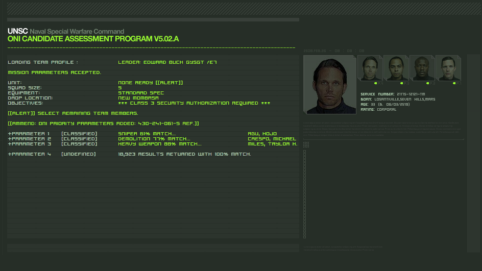 ONI Candidate Assessment Program V5.02A | Halo Alpha | Fandom