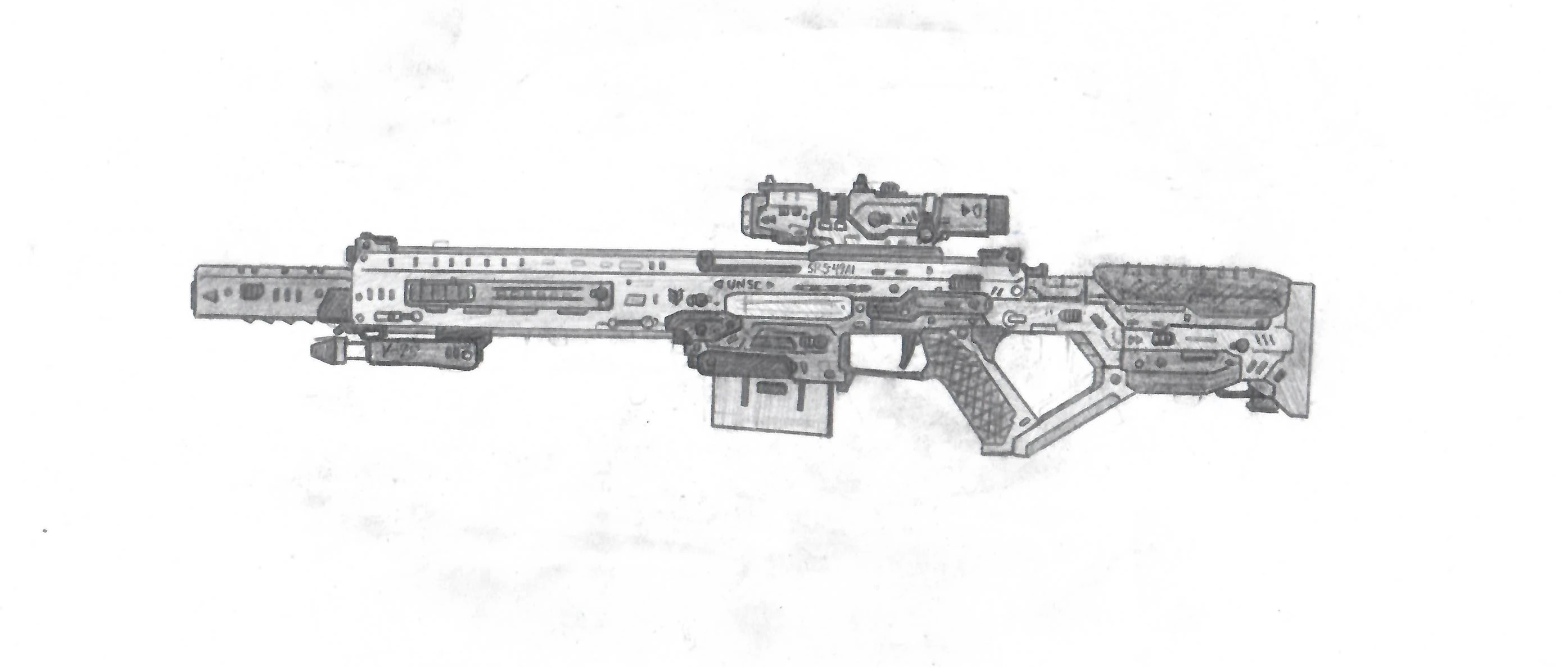 Marine Sniper Drawing