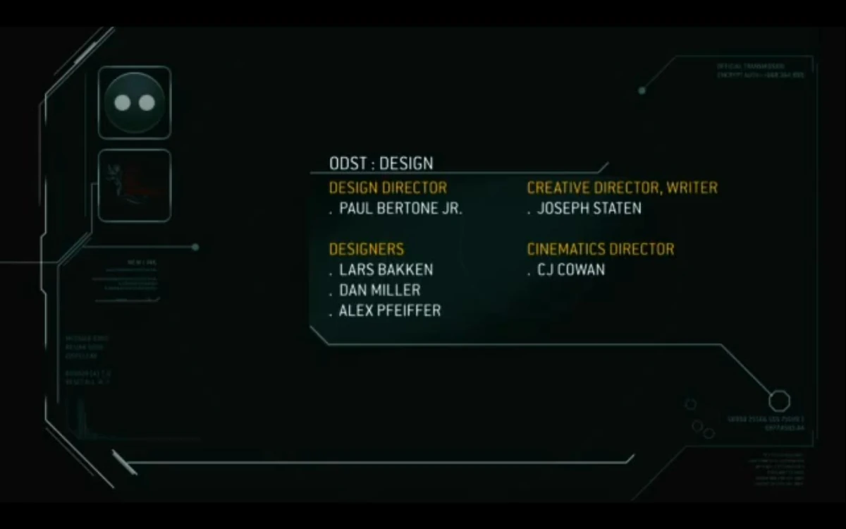 Титры Halo 3: ODST | HALO вики | Fandom