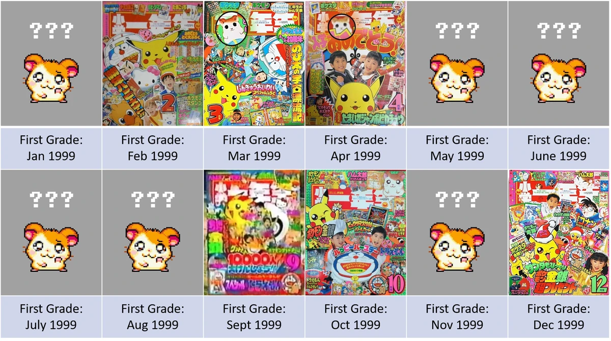 Shogakukan Learning Magazines/First Grade issues featuring Hamtaro ...