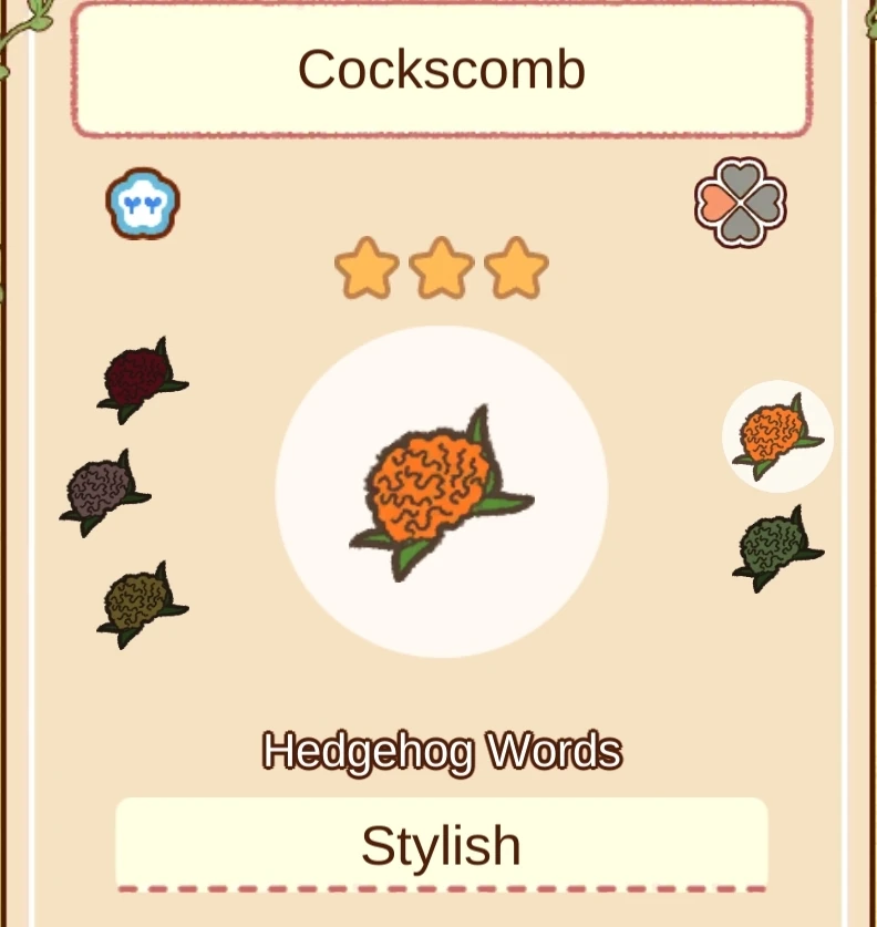 Cockscomb | Hananezumi Wiki | Fandom