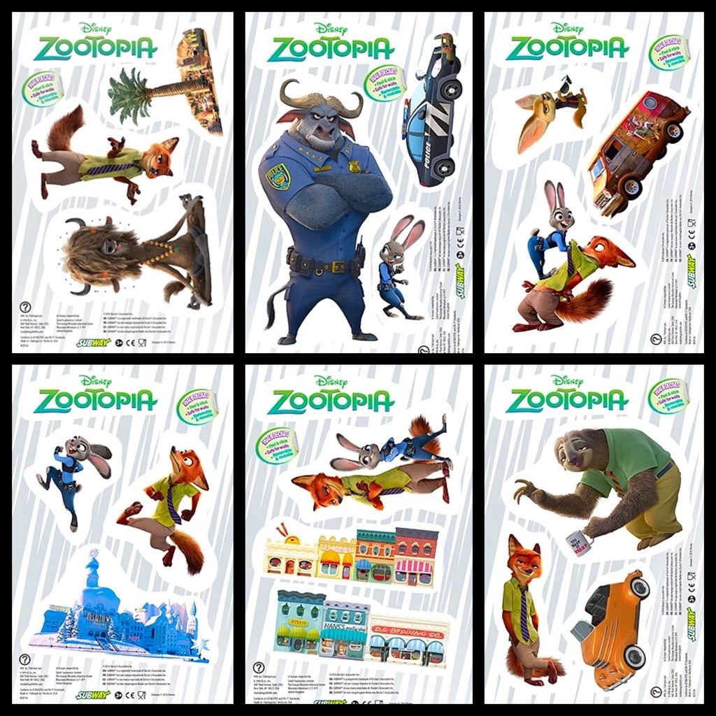 Zootopia (Subway, 2016) | Kids Meal Wiki | Fandom
