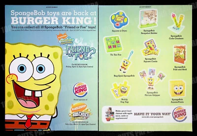 SpongeBob SquarePants: Friend or Foe? (Burger King, 2007) | Kids Meal ...